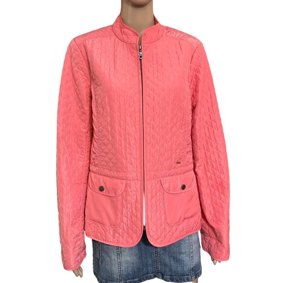 Renuar | Jackets & Coats | Renuar Quilted Orange Peach Jacket Size ...
